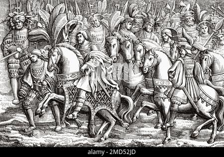 Engraving depicting a scene from The Book of Jonah. The Book of Jonah ...