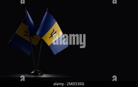 Small national flags of the Barbados on a white background Stock Photo ...