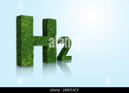 Symbol of Hydrogen H2 from grass Stock Photo - Alamy