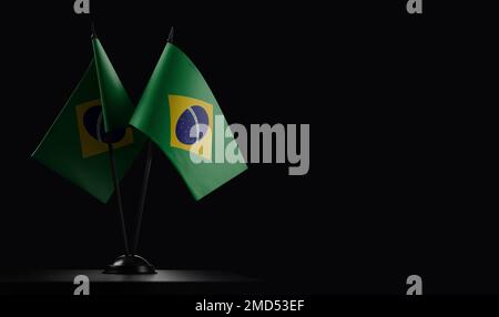 Small national flags of the Brazil on a white background Stock Photo ...