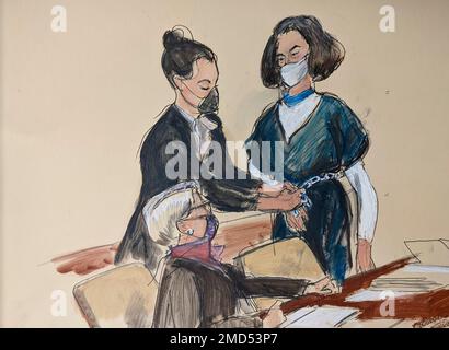 In this courtroom sketch, U.S. District Judge Alison J. Nathan makes ...