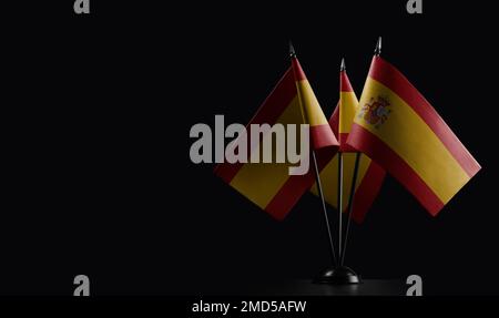 Small national flags of the Spain on a white background Stock Photo - Alamy