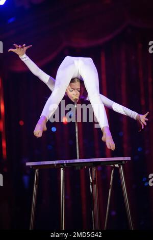 NO TABLOIDS: Sofia Hrenko performs during the 45th International Circus Festival of Monte-Carlo ...