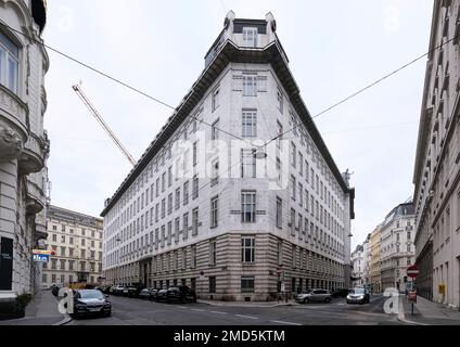 Vienna, Austria, Dec. 2019: Historical building of the Austrian Postal ...