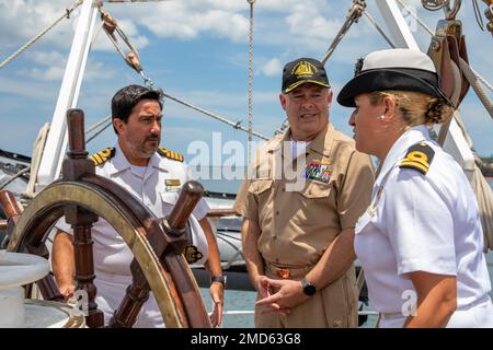 U.S. Navy Rear Adm. Douglas Small, the commander of Naval Information ...