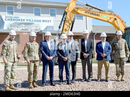 Lt. Gen. Omar Jones, left, U.S. Army Installation Management Command ...