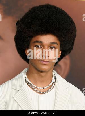 Jaden Michael, a cast member in "Colin in Black and White," poses at ...