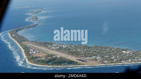 Funafuti island, Tuvalu from the air, Pacific ocean Stock Photo - Alamy