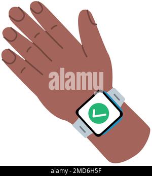 Watch with NFC function. Smart watch payment with POS terminal. Mobile ...