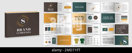 Multicolored Brand Guidelines template. Corporate Guide line identity ...