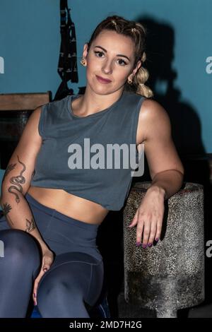stone lifter woman, rural sport of the basque country Stock Photo - Alamy