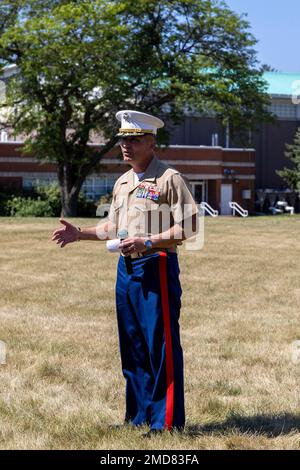 U.S. Marine Corps LtCol. Charles Winchester, outgoing commanding ...