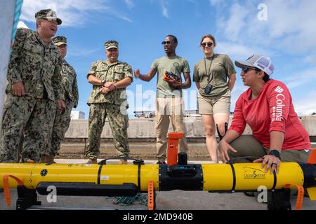 HONOLULU (July 14, 2022) - U.S. Navy Airman Trinity Berg, assigned to U ...
