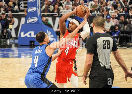 New Orleans Pelicans guard Devonte' Graham shoots against Los Angeles ...