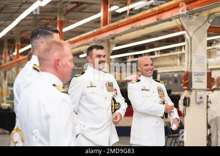 Cmdr. Robert Patchin, outgoing commanding officer, Unmanned Undersea Vehicle Squadron (UUVRON) 1 ...