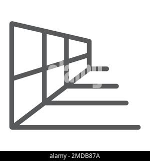 Perspective grid tool glyph icon, tools and design, perspective sign ...