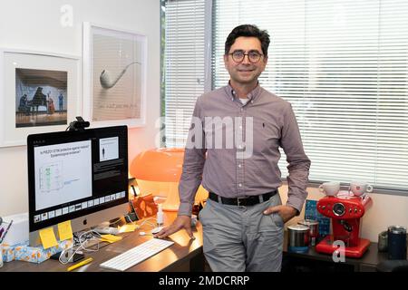 Ardem Patapoutian poses for a portrait in his lab at the Dorris ...