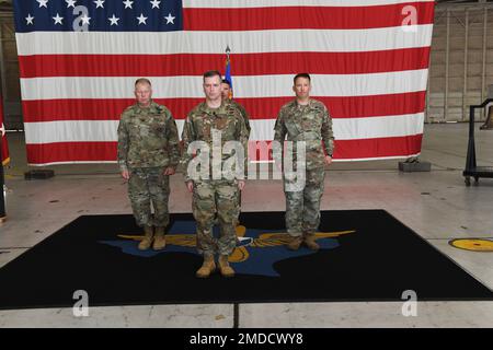 (L-R) Colonel Kyle M. Hogan, CCAD Commander, transfers the depot flag ...