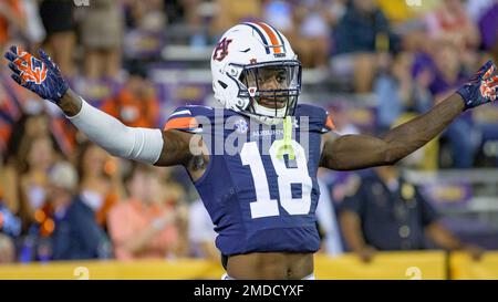 Auburn cornerback Nehemiah Pritchett (18) lines up against Penn State ...