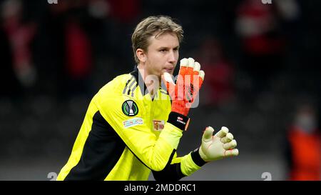 Union's goalkeeper Frederik Ronnow during a group E Europa Conference ...