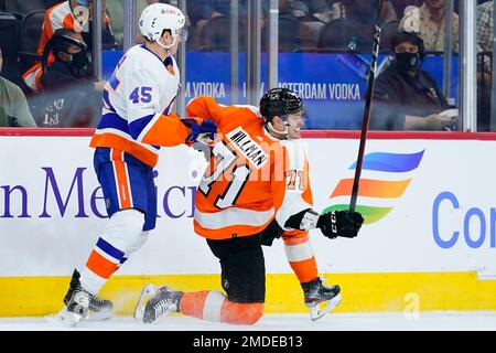 New York Islanders' Robin Salo plays during a preseason NHL hockey game ...