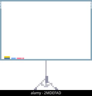 class whiteboard school game pixel art vector illustration Stock Vector ...