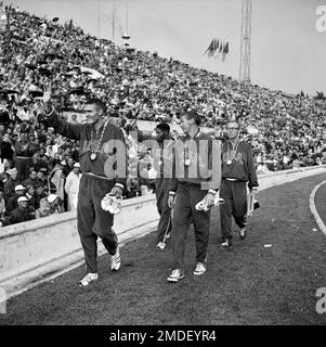 Jack Yerman, left, a U.S. Olympic team member in the 400-meter dash ...