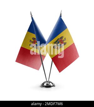 Small national flags of the Moldavia on a black background Stock Photo ...