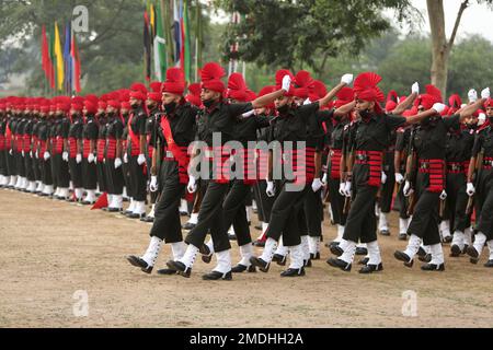 New recruits of the Jammu and Kashmir Light Infantry participate in ...