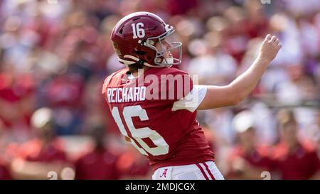 Alabama kicker Will Reichard (16) during the first half of an NCAA ...