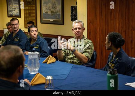 NORFOLK, Va. (July 2, 2022) – Vice Adm. (ret.) John Morgan, left ...