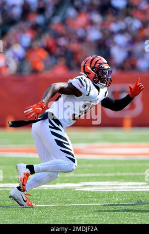 Cincinnati Bengals cornerback Jalen Davis (35) walks off the field ...