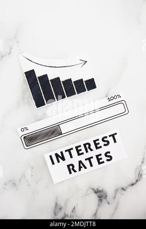 interest rates going down, text with graph showing stats decreasing and ...