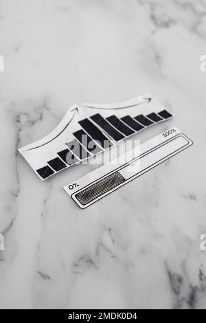 economy or statistics going up and down with progress bar loading ...