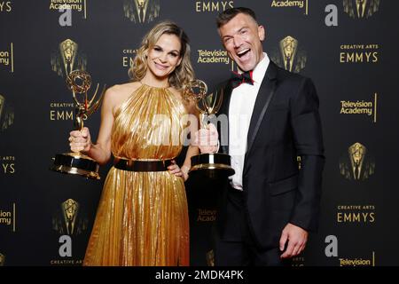 Goloka Bolte and Ethan Petersen, winners of the award for outstanding ...