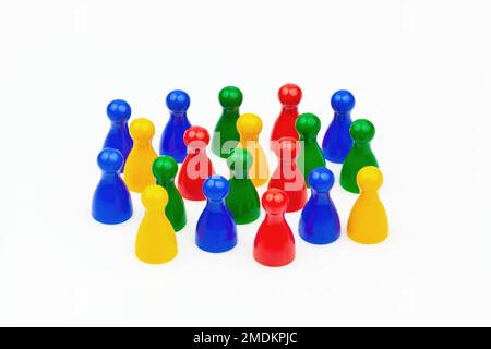 colourful tokens, together in harmony Stock Photo - Alamy