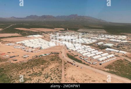 An aerial view of Fort Bliss' Doña Ana Village in New Mexico is seen ...