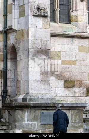 Regensburg, Germany. 23rd Jan, 2023. The sculpture "Judensau" at St ...