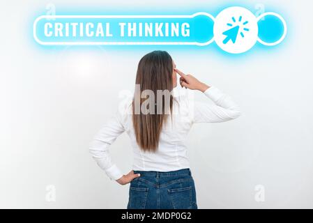 Conceptual caption Critical Thinking. Word for sequence of stages of a ...