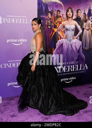 Camila Cabello, a cast member in "Cinderella," poses at the premiere of ...