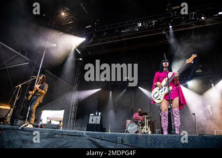 Mark Speer, from left, Donald "DJ" Johnson and Laura Lee of Khruangbin ...