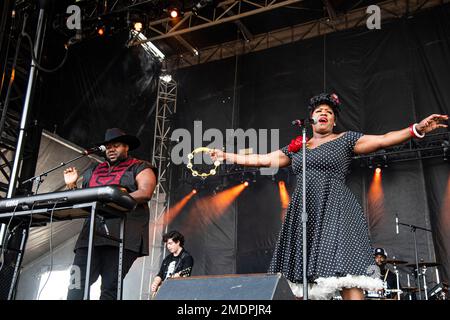 Tanya Trotter, left, and Michael Trotter Jr. of The War and Treaty pose ...
