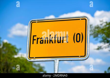 Town entrance sign, Frankfurt an der Oder, Brandenburg, Germany Stock ...
