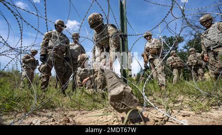 Army Reserve Spc. Damani Thomas, an engineer with the 483rd Engineer ...