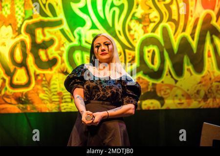 Blahzay Roze performs at the 2021 Gathering of the Juggalos on Thursday, August 19, 2021 at ...