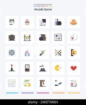 Arcade 25 Flat icon pack including recreation. games. toys. fun. play ...