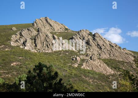 Peaks in Ruecas Valley; Canamero; Caceres; Spain Stock Photo - Alamy