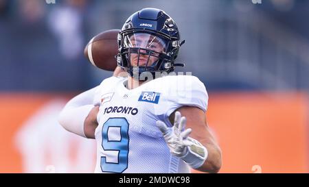 Toronto Argonauts Quarterback Nick Arbuckle during a CFL football game ...
