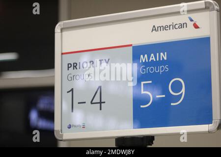 Boarding group lane sign Stock Photo - Alamy