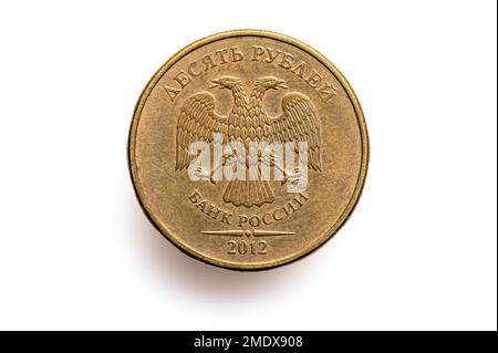 Front of a russian 10 ruble coin from 2012 side by side Stock Photo - Alamy